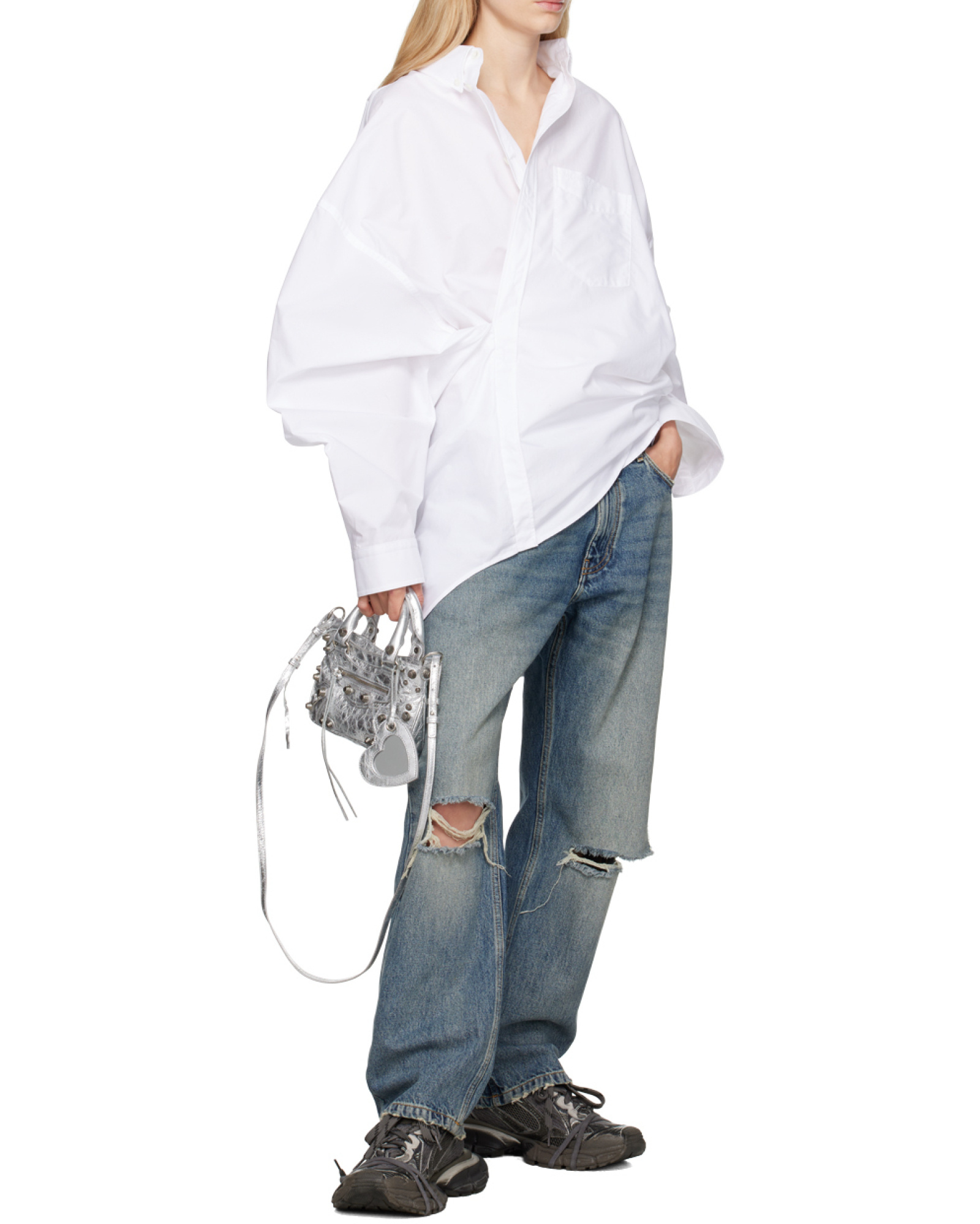 BALENCIAGA Balenciaga Distressed Straight-Leg Jeans